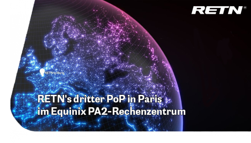 RETN third PoP in Paris at Equinix PA2 data center